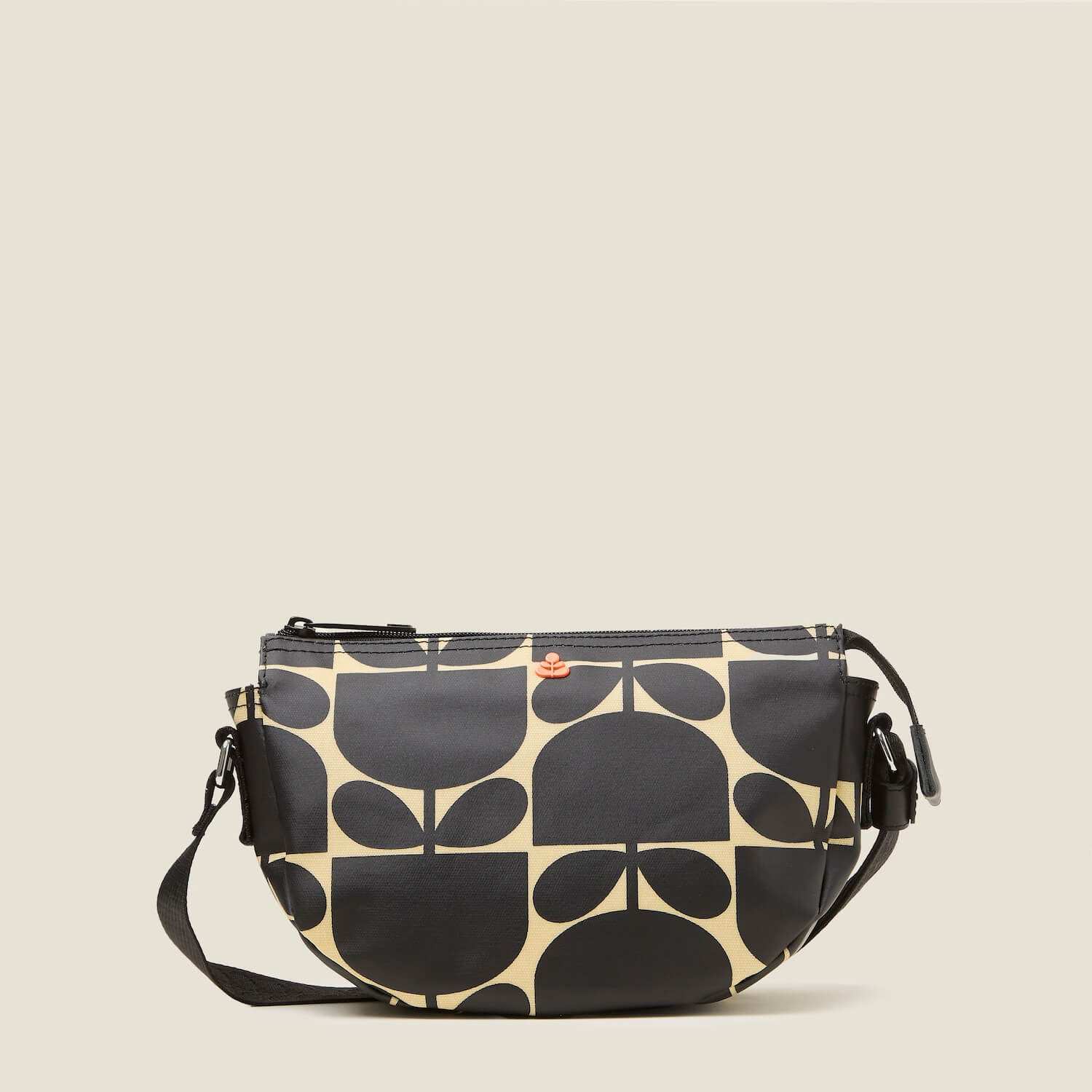 Mini Rounder Crossbody Bag - Block Flower Monochrome | Orla Kiely