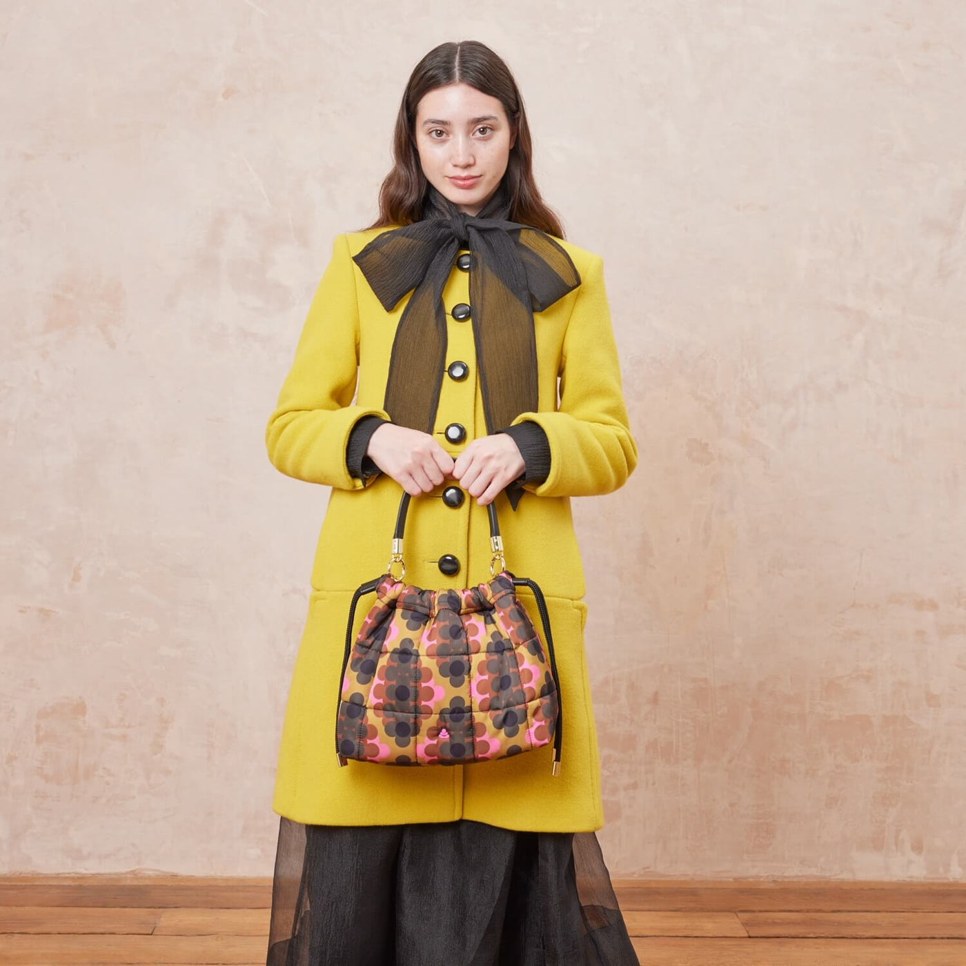 Small Cirrus Drawstring Bag Women's - Floral Cosmos Pink | Orla Kiely