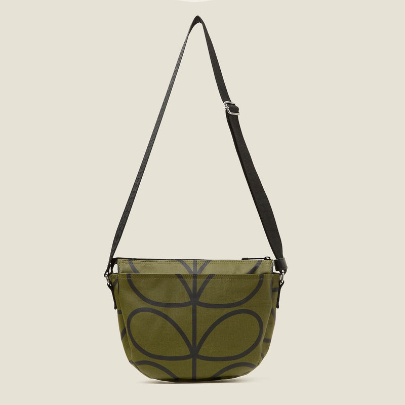 Rounder Crossbody Bag - Giant Linear Stem Olive | Orla Kiely