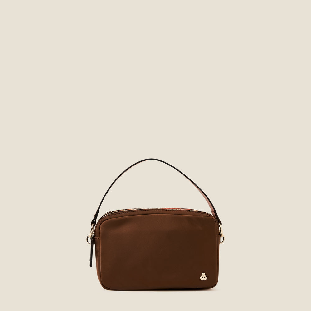 Colourblock Crossbody Bag - Brown