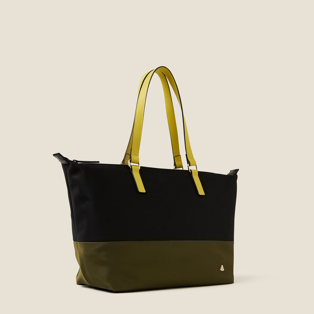Colourblock Tote Bag - Black