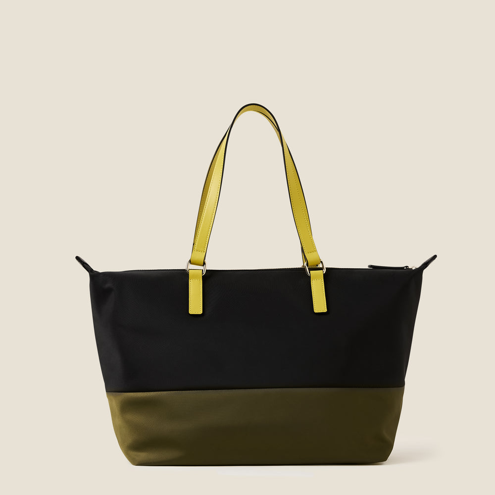 Colourblock Tote Bag - Black