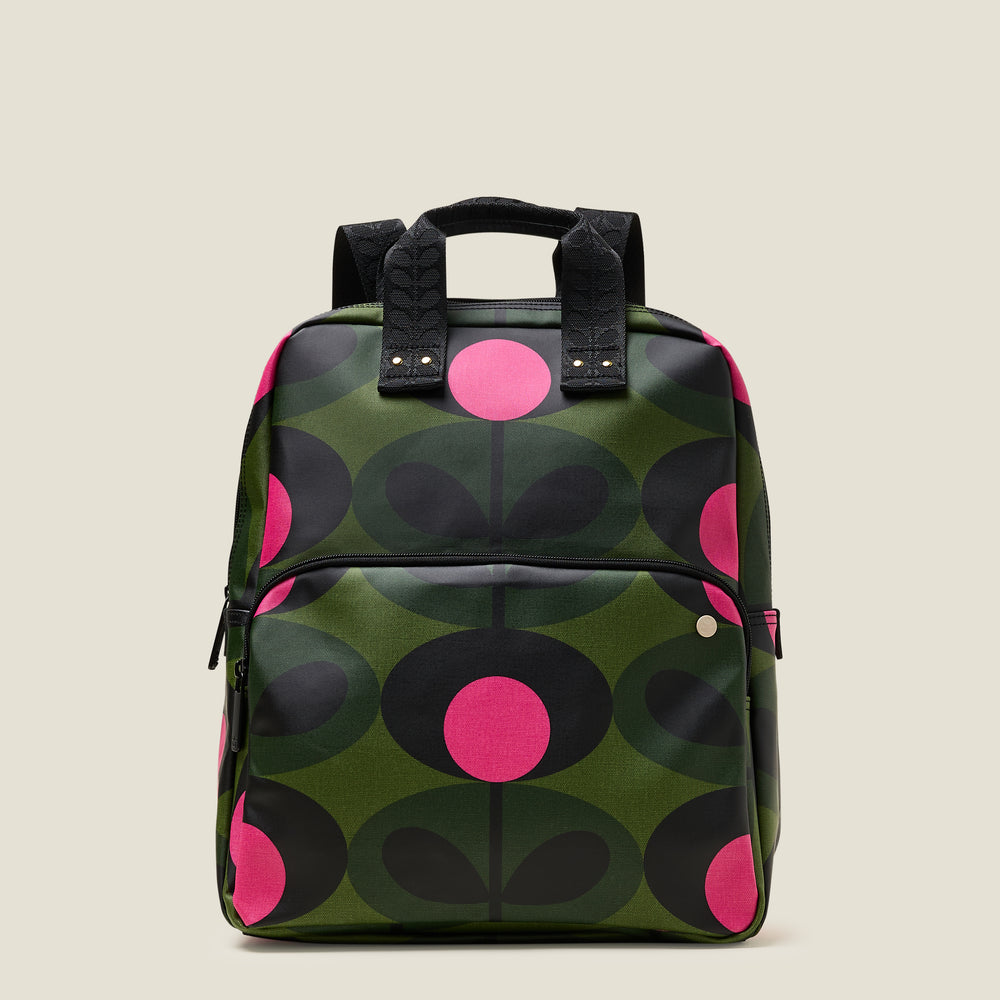 Lotta Backpack | Orla Kiely Rucksack With Laptop Sleeve | Green Forest ...