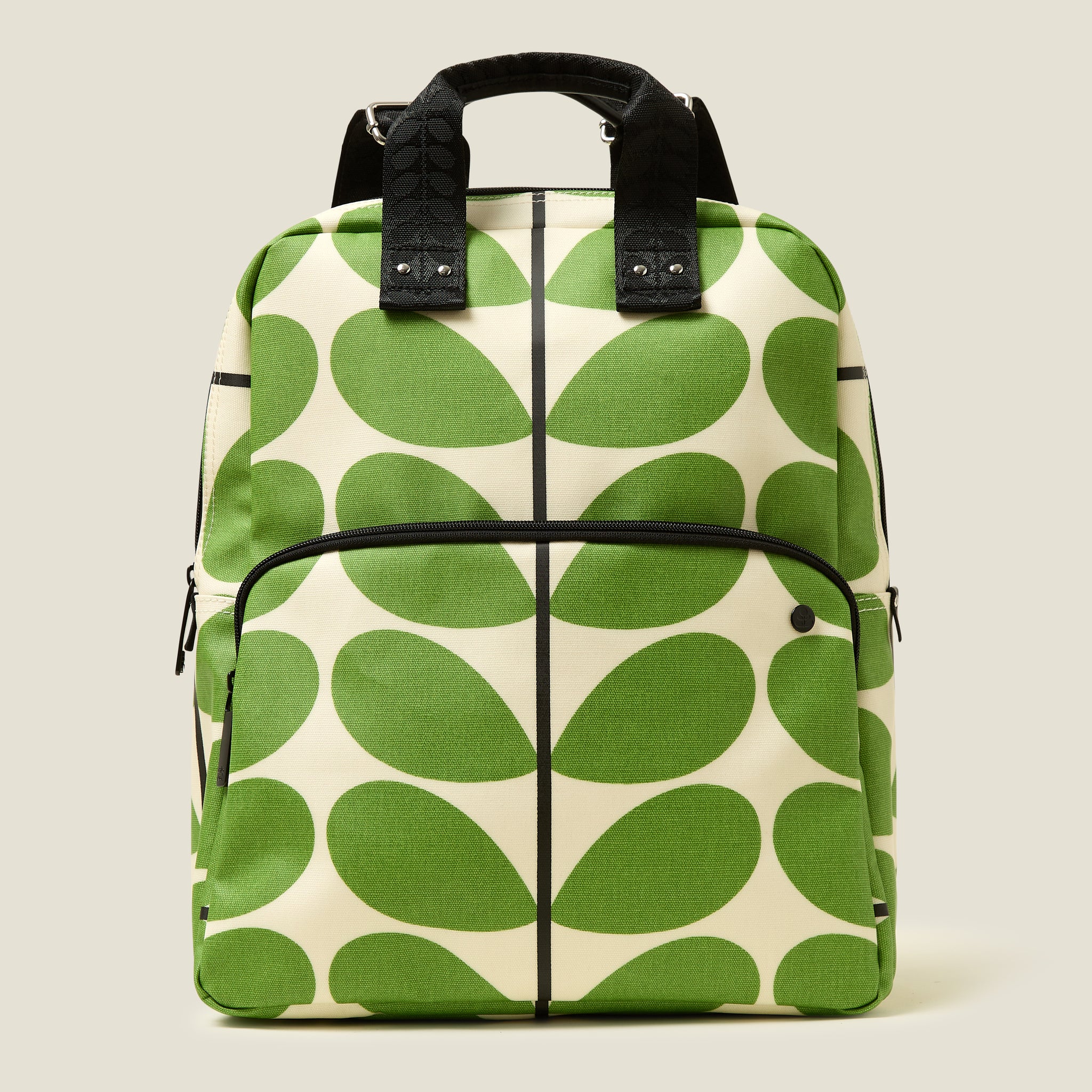 Lotta Backpack | Orla Kiely Rucksack With Laptop Sleeve | Green Print