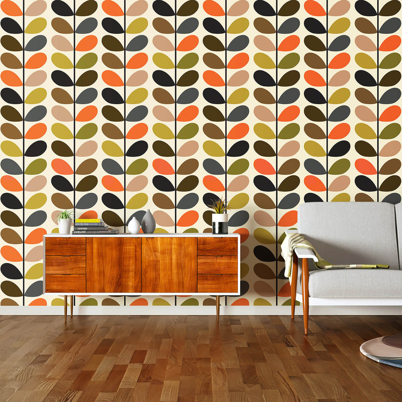 Patterned Wallpaper - Retro Inspired Home Decor | Orla Kiely