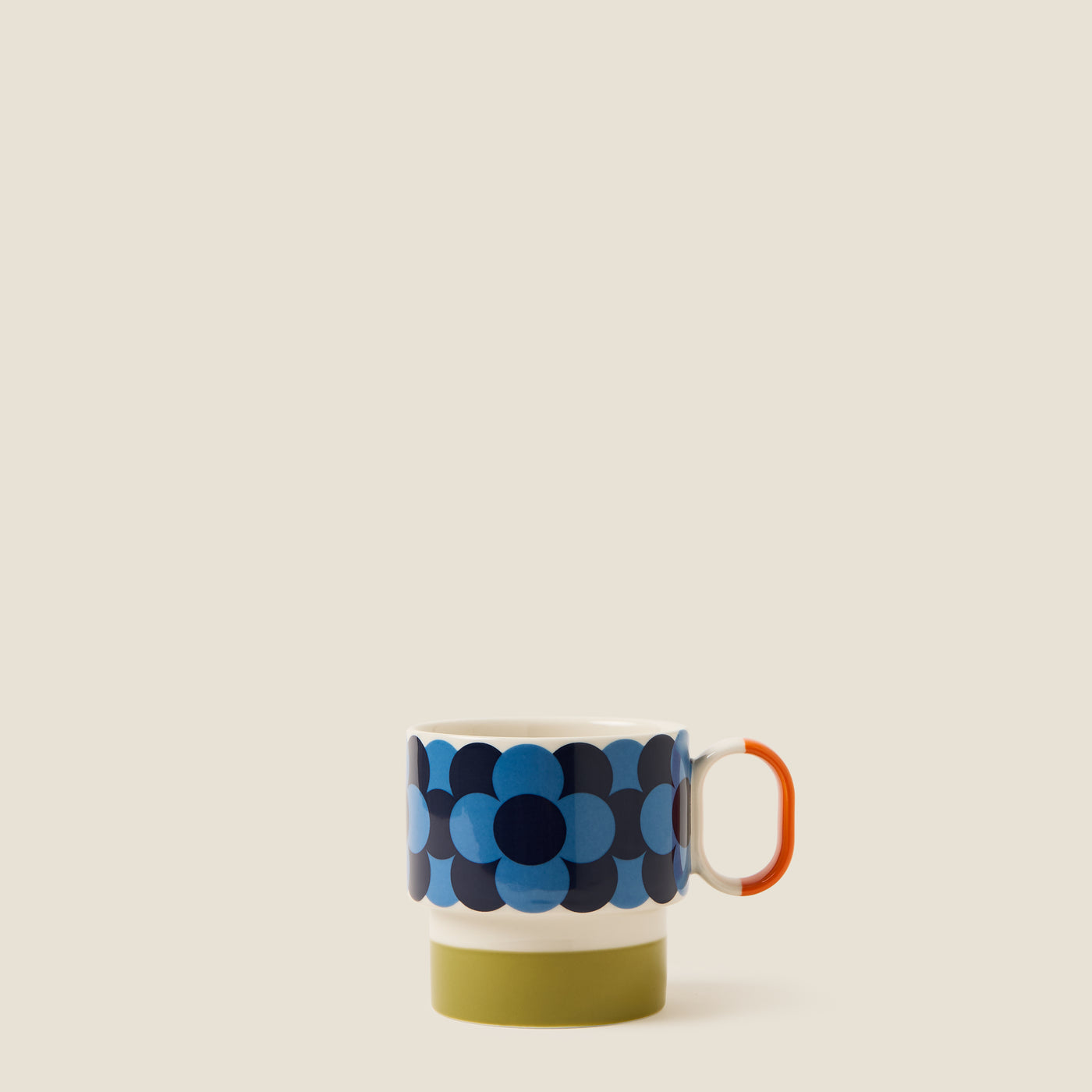 Orla Kiely Retro Stripe Stacking Mug | Colourful Patterned Ceramic Mug
