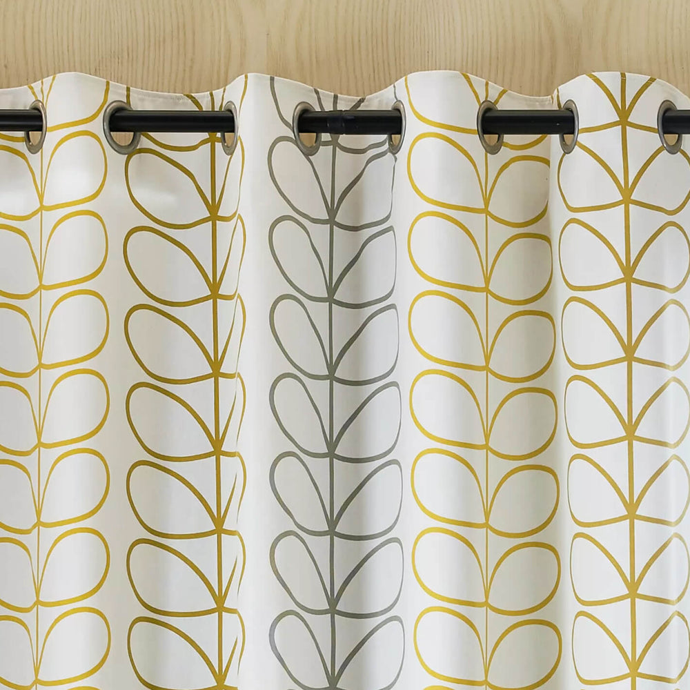 Trio Stem Ochre Curtains - Yellow | Orla Kiely