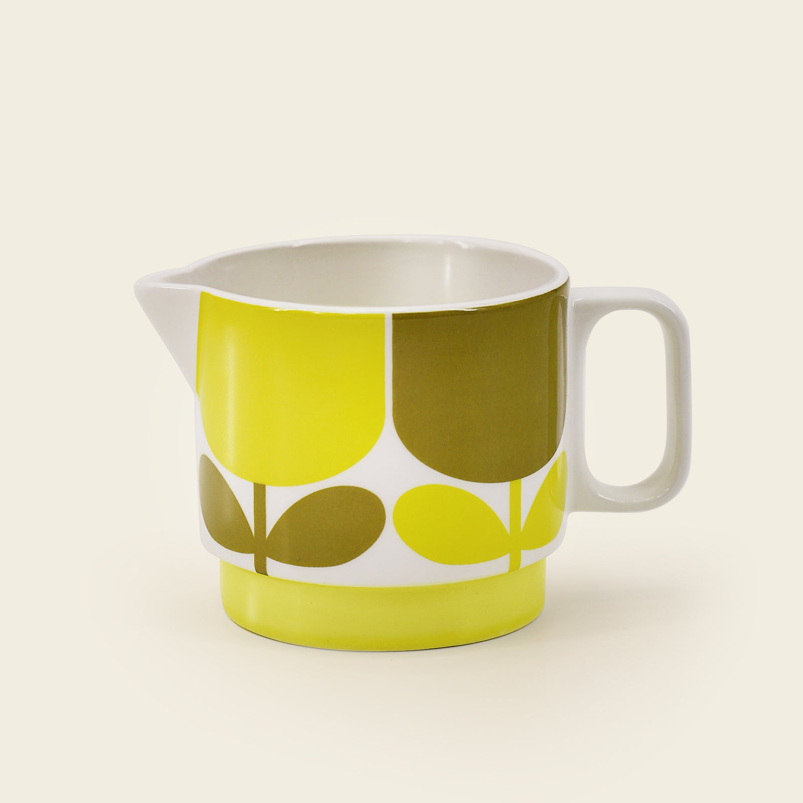 Milk Jug - Block Flower Ochre Yellow | Orla Kiely