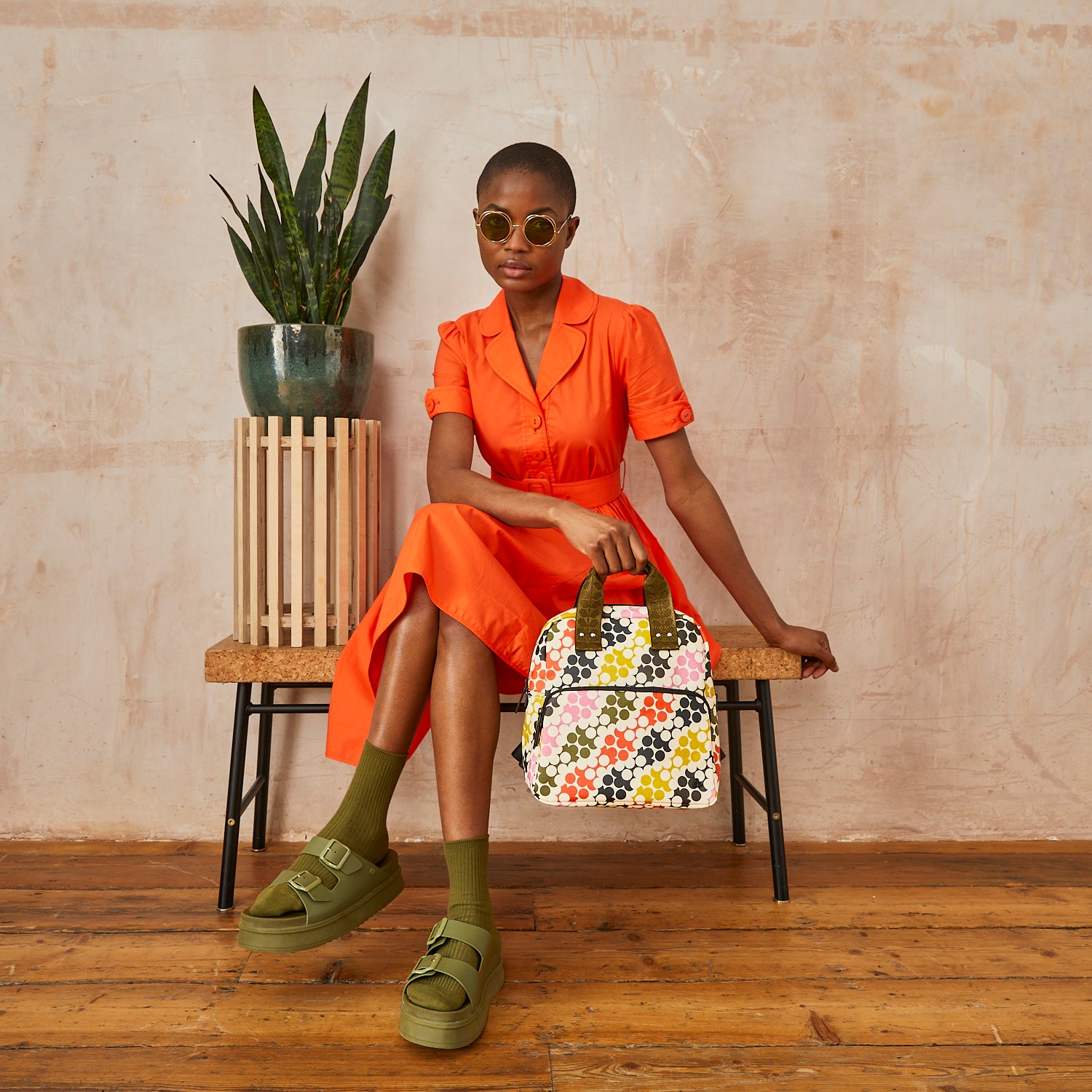 Mini Lotta Backpack - Puzzle Flower Multi – Orla Kiely