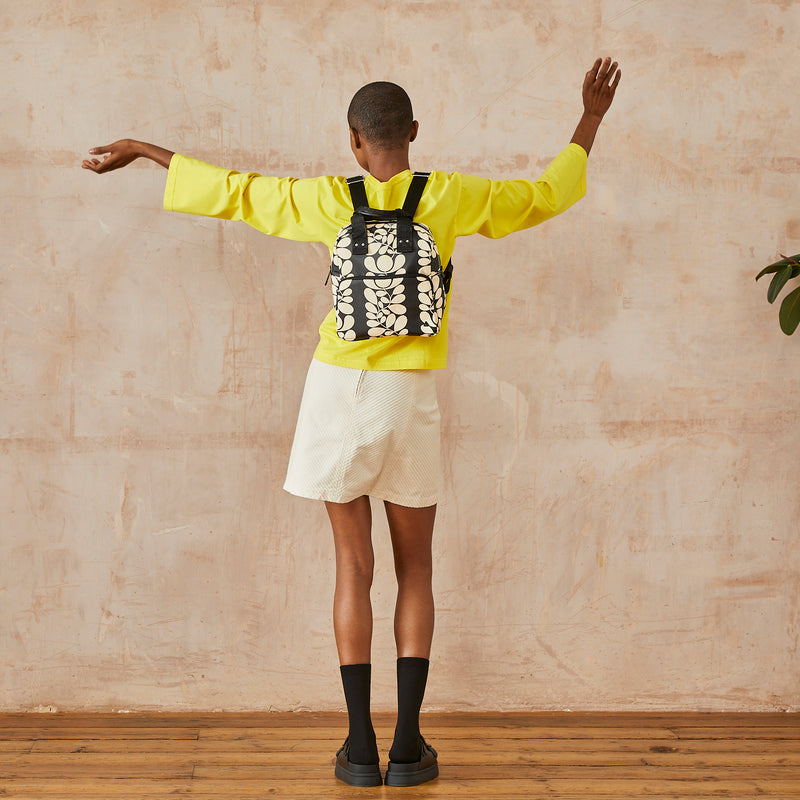 Mini Lotta Backpack - Sycamore Stripe Black – Orla Kiely